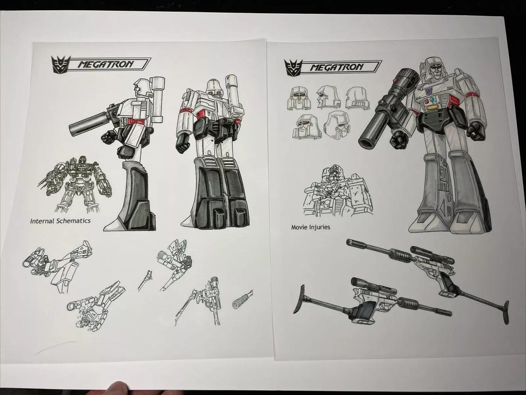 TRANSFORMERS Animation Cel Print Model Concept Art Horror Anime Vintage ...