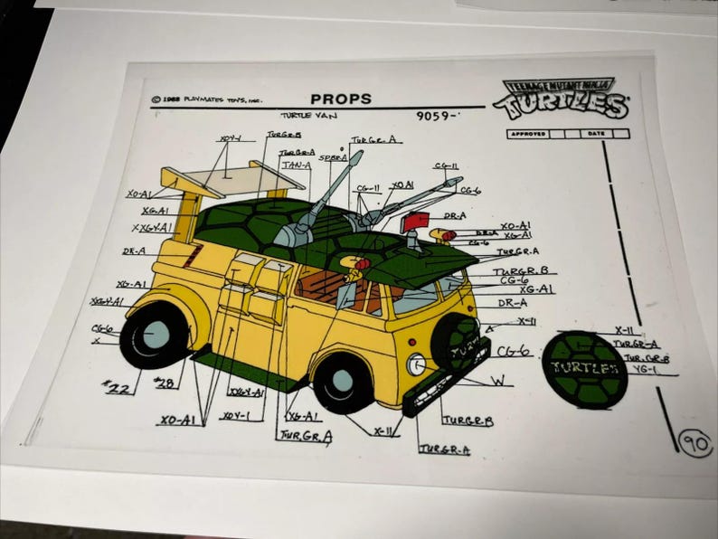 Teenage Mutant Ninja Turtles Animation Cel Print Model Concept Art ...