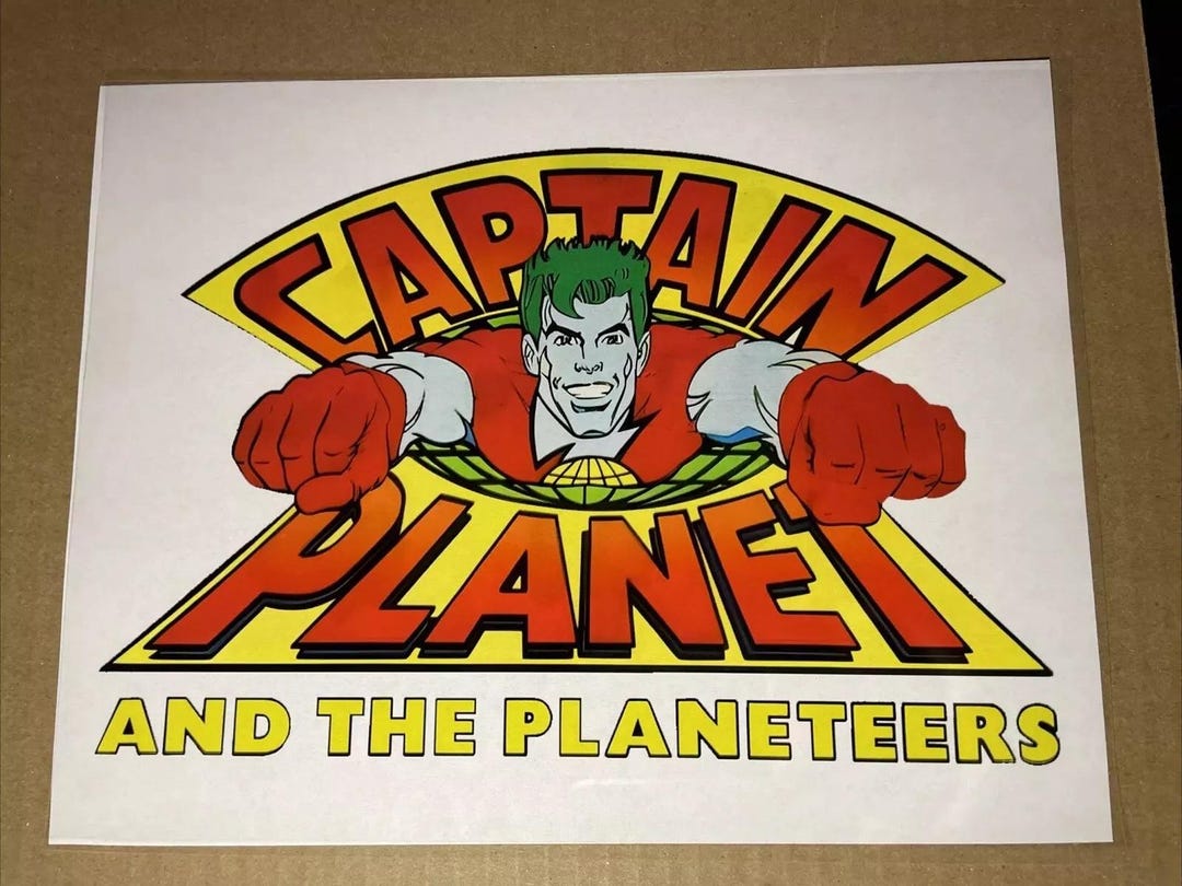 CAPTAIN PLANET Animation Cel Print Model Concept Art Horror Anime ...