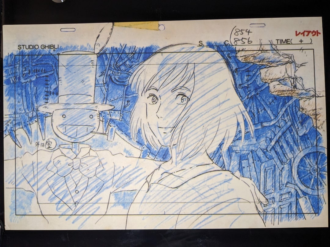HOWL'S MOVING CASTLE Animation Cel Layout Studio Ghibli Anime Art Walt ...