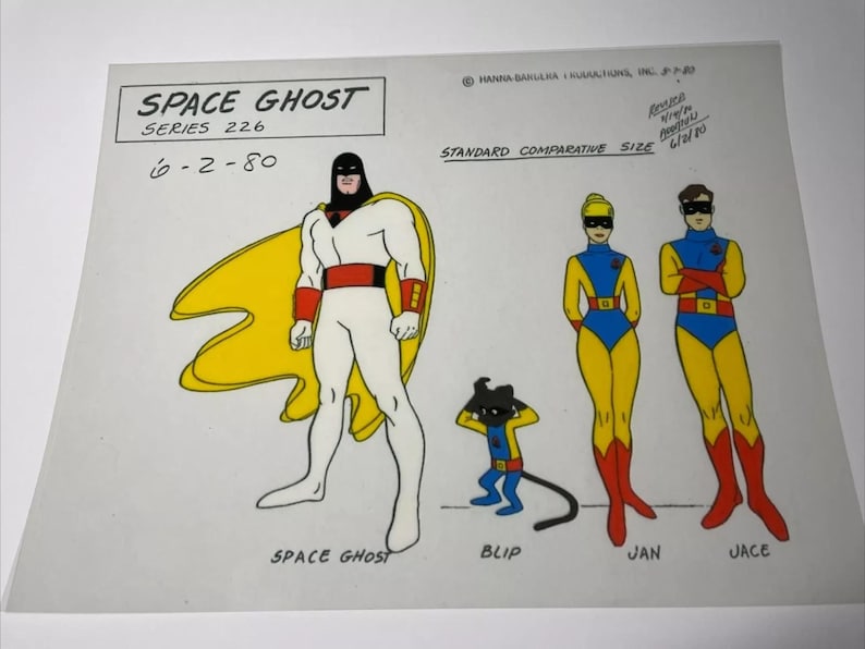 SPACE GHOST Animation Cel Print Model Concept Art Horror Anime Vintage ...