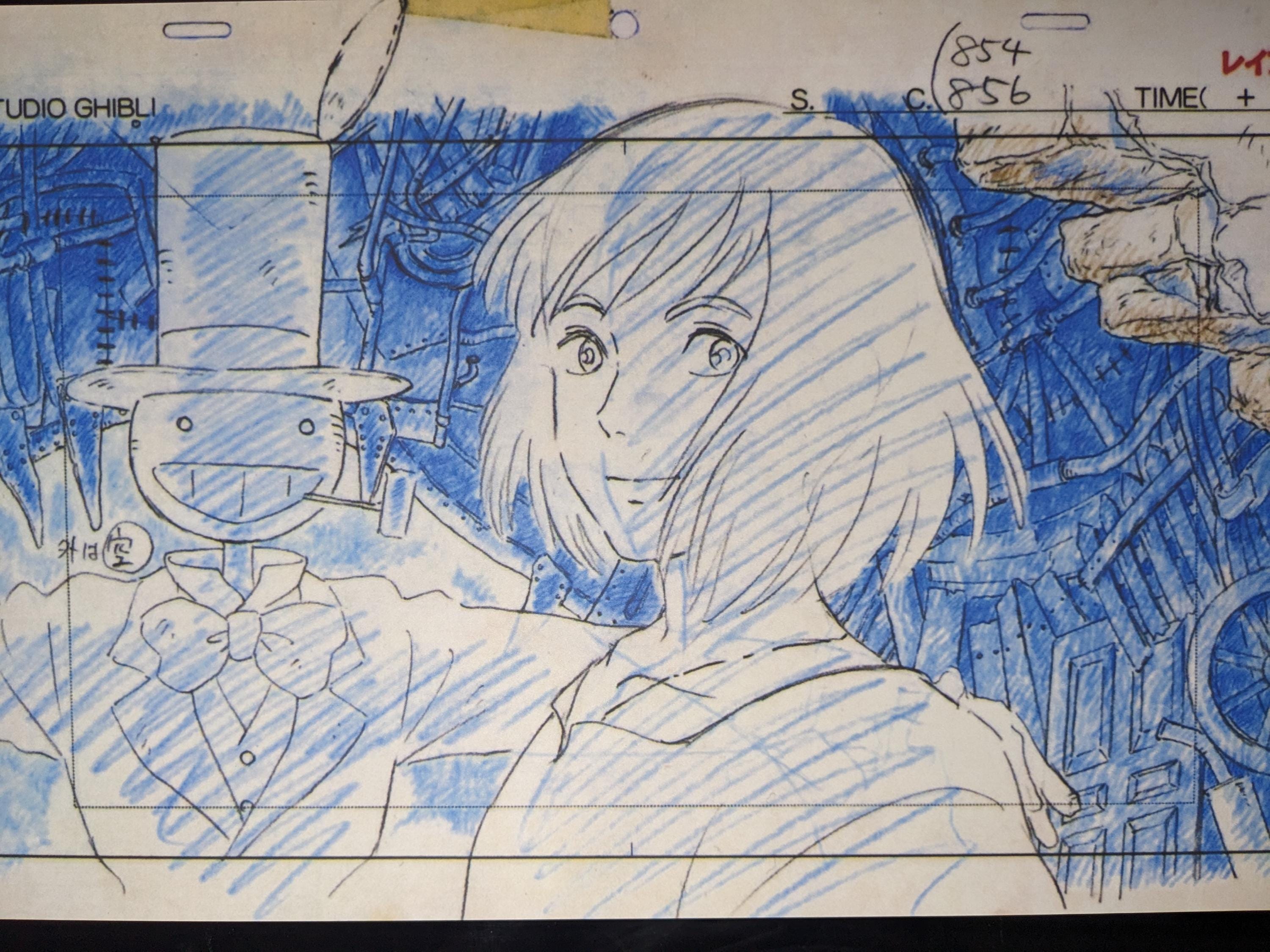 HOWL'S MOVING CASTLE Animation Cel Layout Studio Ghibli Anime Art Walt ...