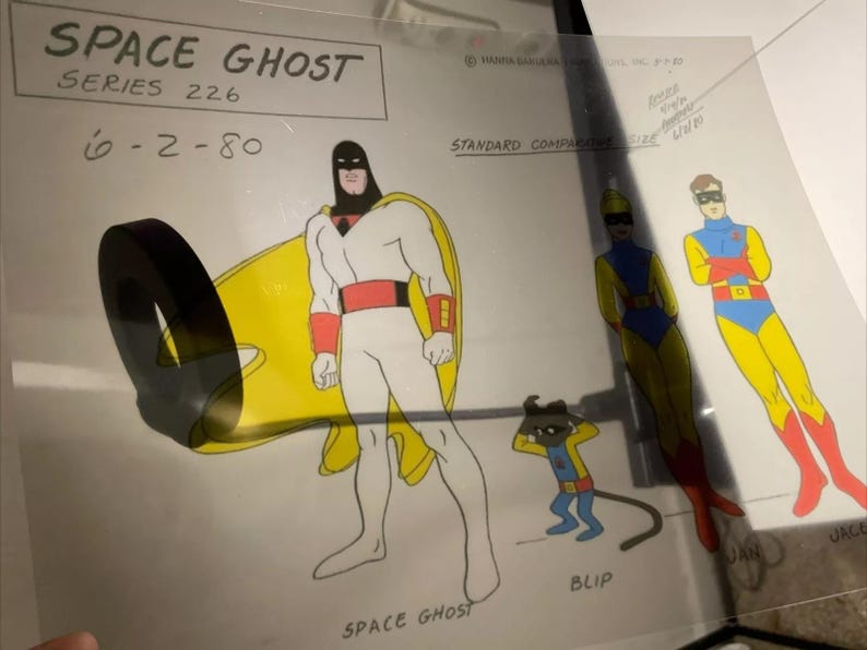 SPACE GHOST Animation Cel Print Model Concept Art Horror Anime Vintage ...