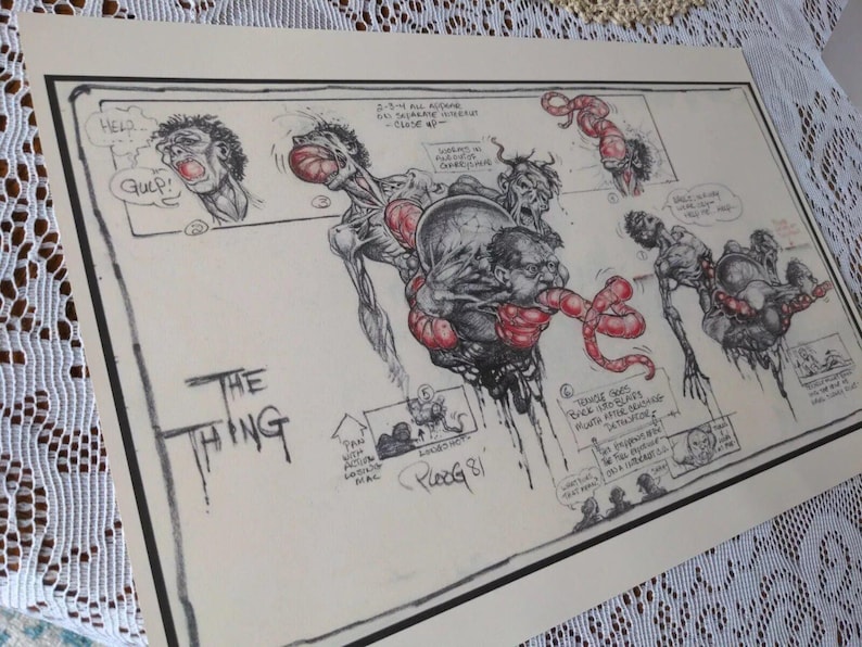 THE THING Concept Art Poster Print Horror Sci-fi Production Art Movie ...