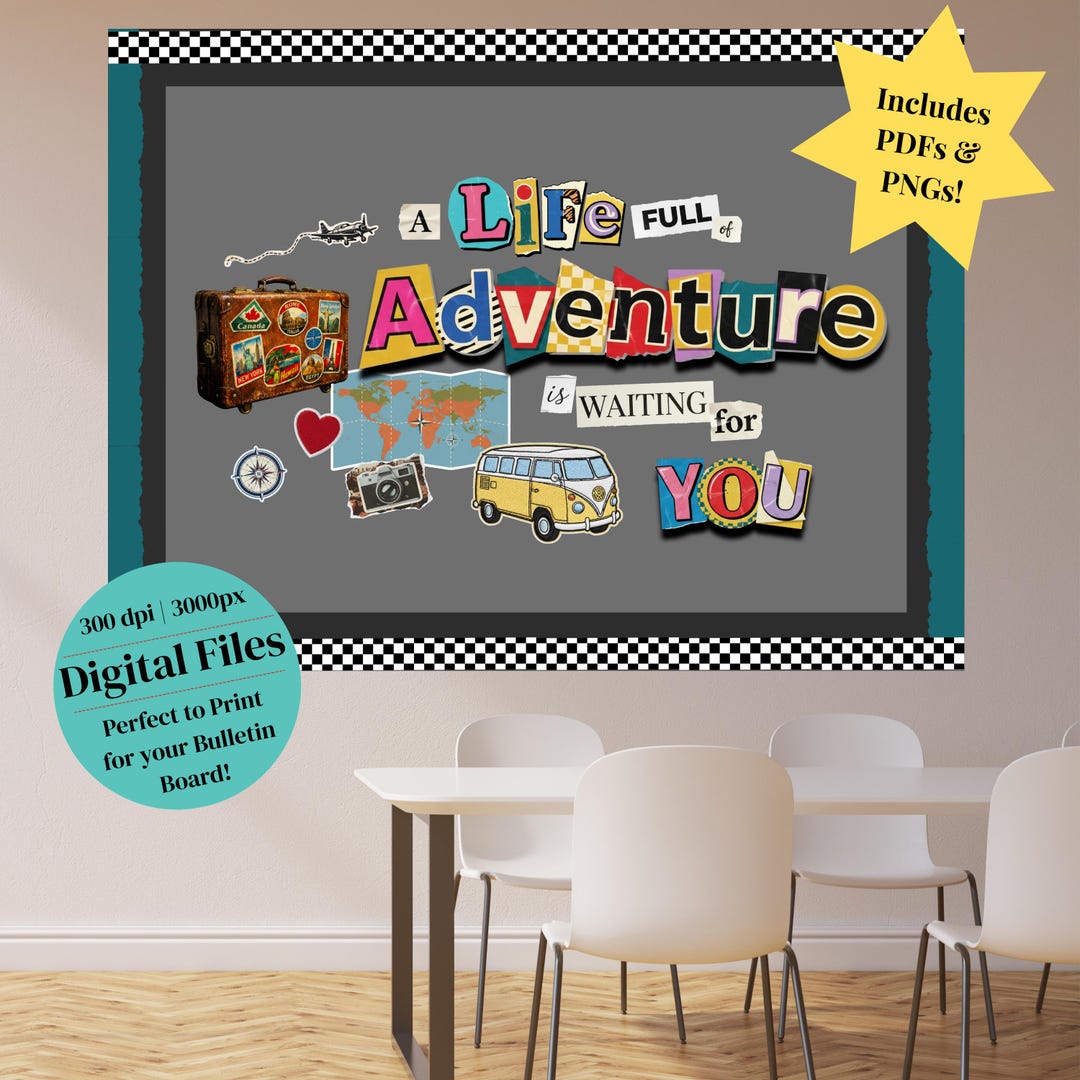 Adventure Bulletin Board Clipart Bundle Classroom Travel Theme Decor ...