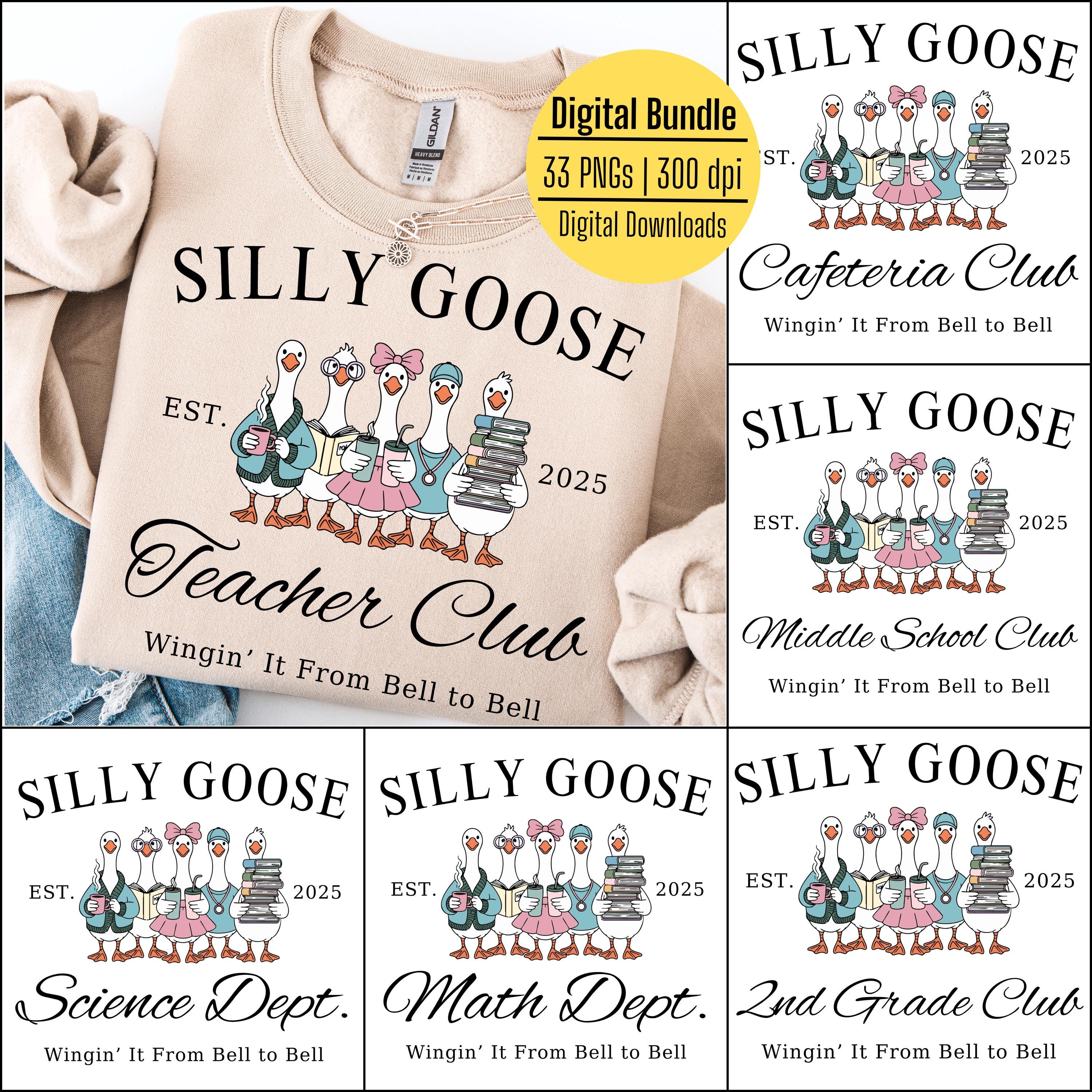 Silly Goose Squad PNG School Staff Group Teacher Sublimation Design ...