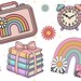 Pastel School Supply PNG Bundle Coquette Rainbow Classroom Clipart ...