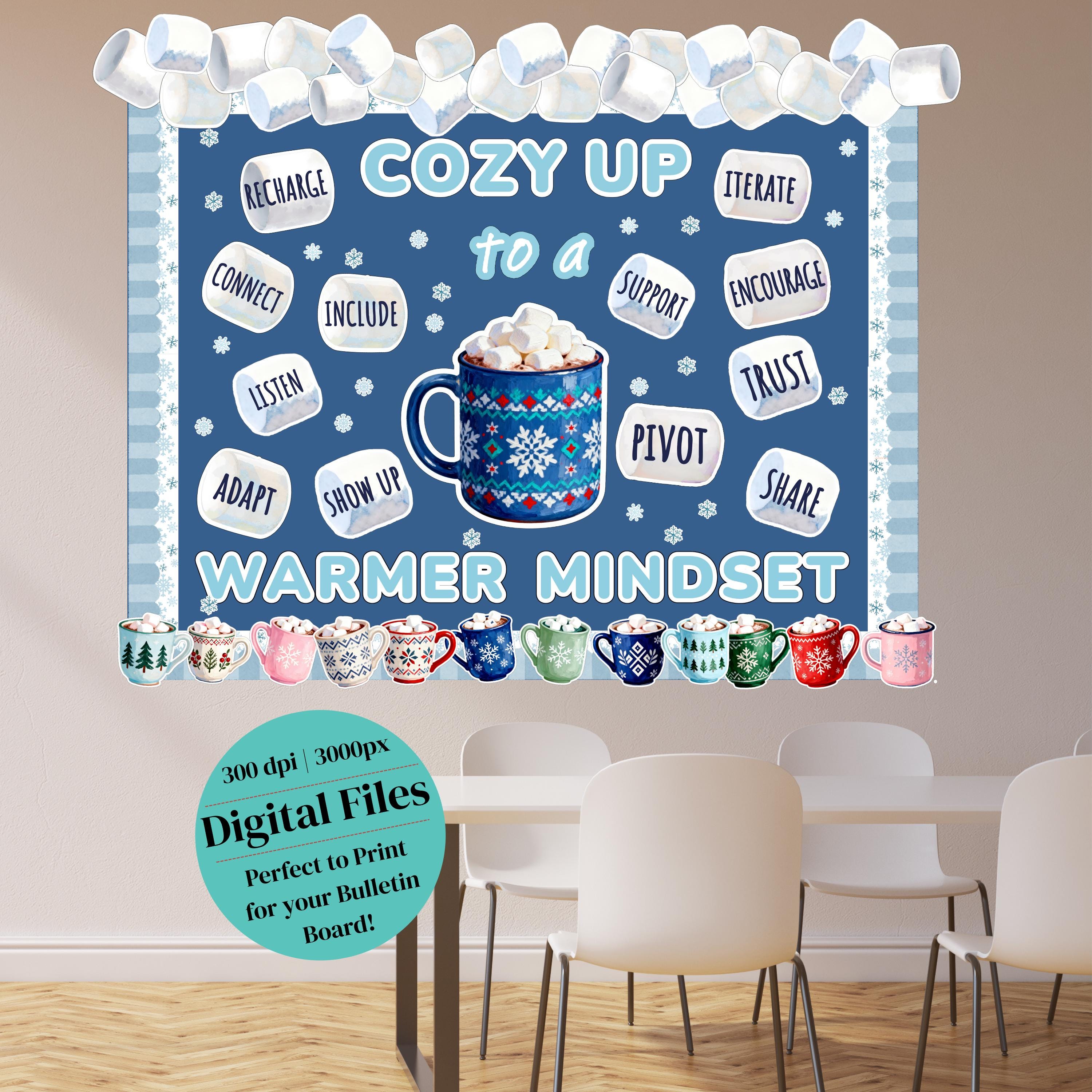 Cozy Winter Bulletin Board Set SEL Classroom Decor Printable Kindness ...