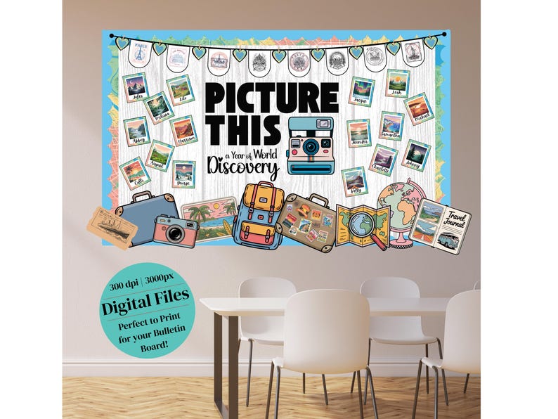 Adventure World Travel Bulletin Board Clipart Bundle Class Decor High ...