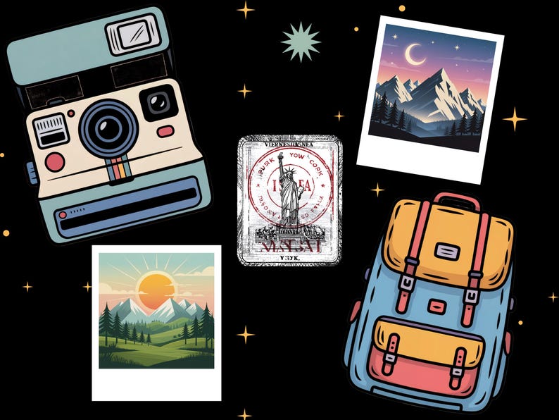 Adventure World Travel Bulletin Board Clipart Bundle Class Decor High ...