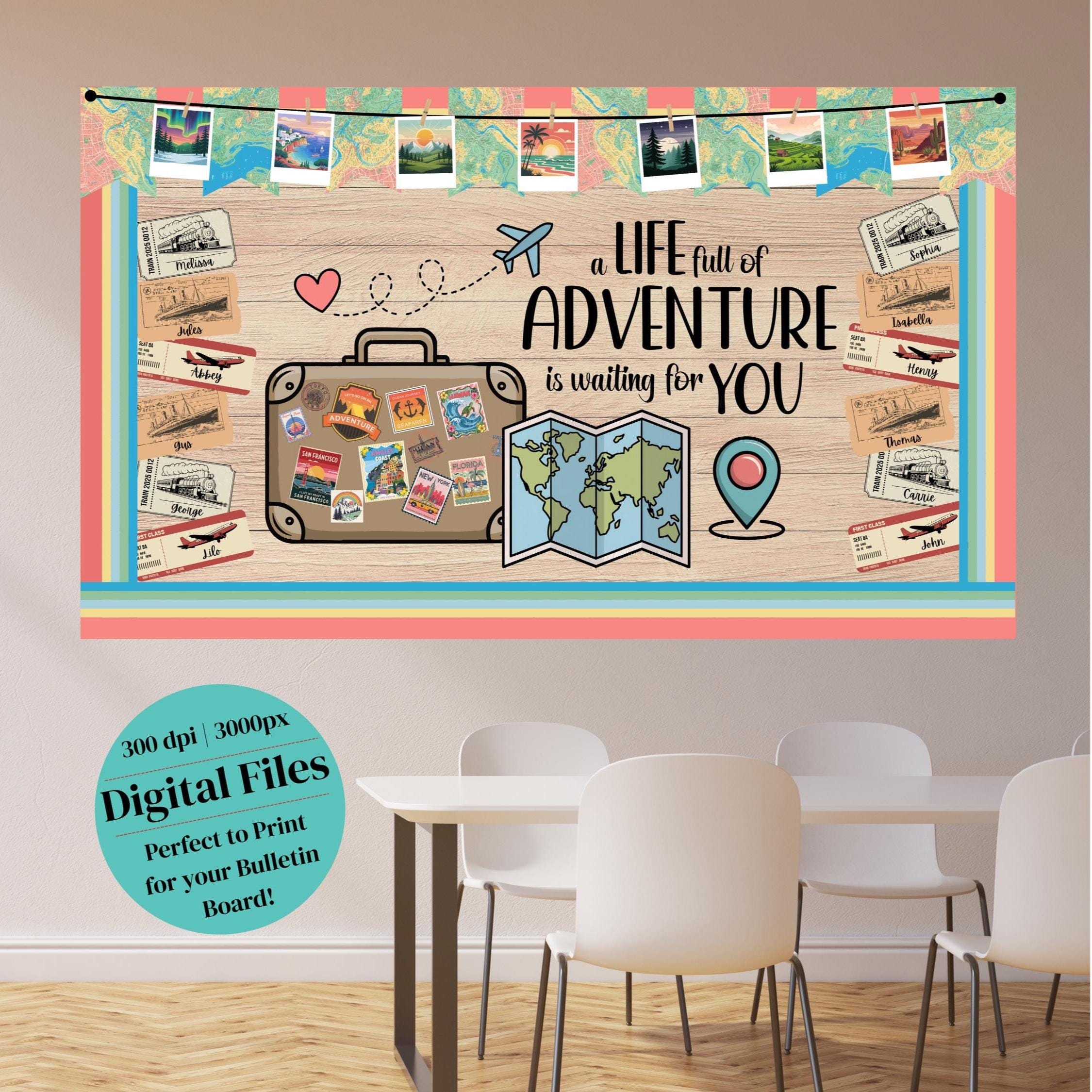 Adventure Bulletin Board Clipart Bundle Classroom Travel Theme Decor ...