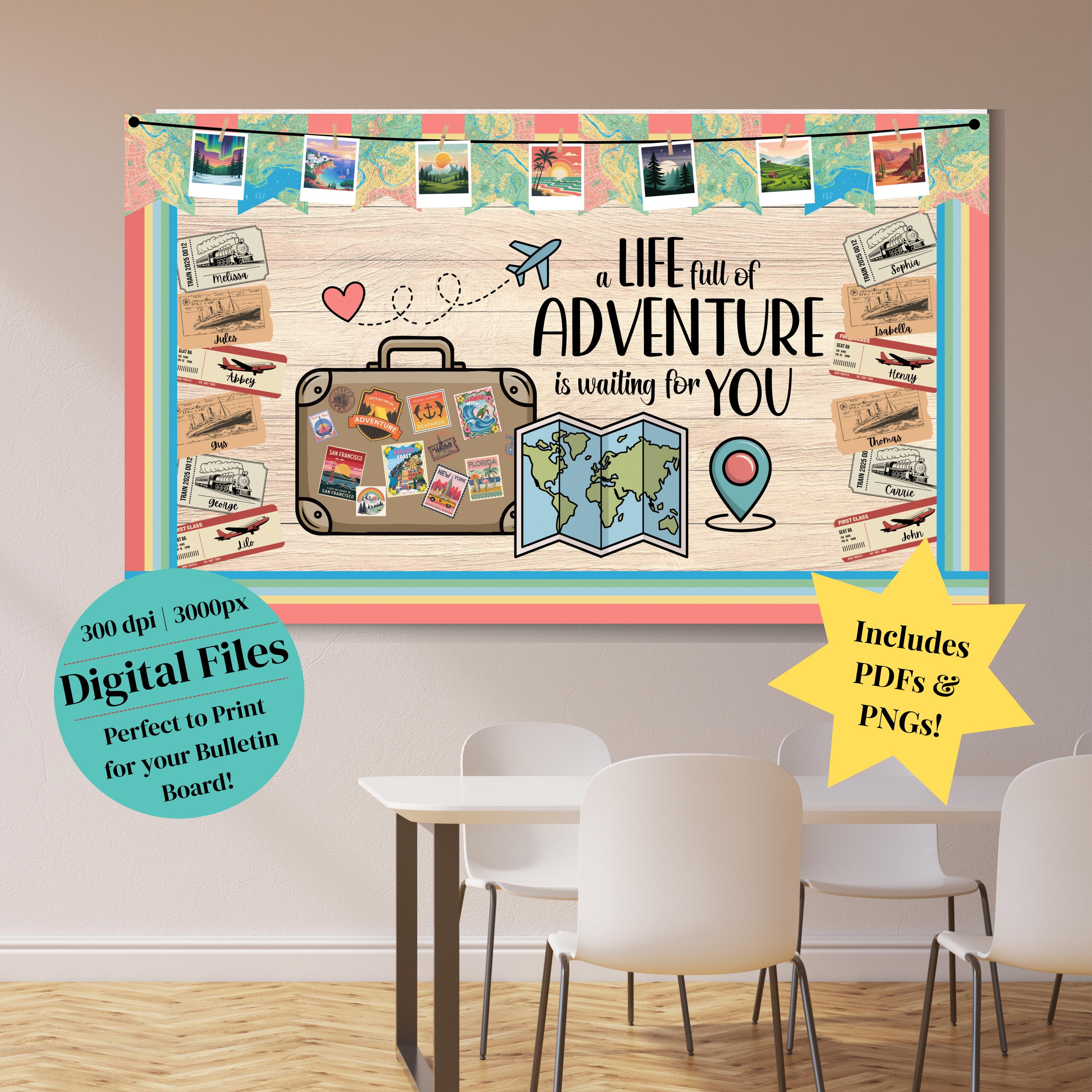 Adventure Bulletin Board Clipart Bundle Classroom Travel Theme Decor ...