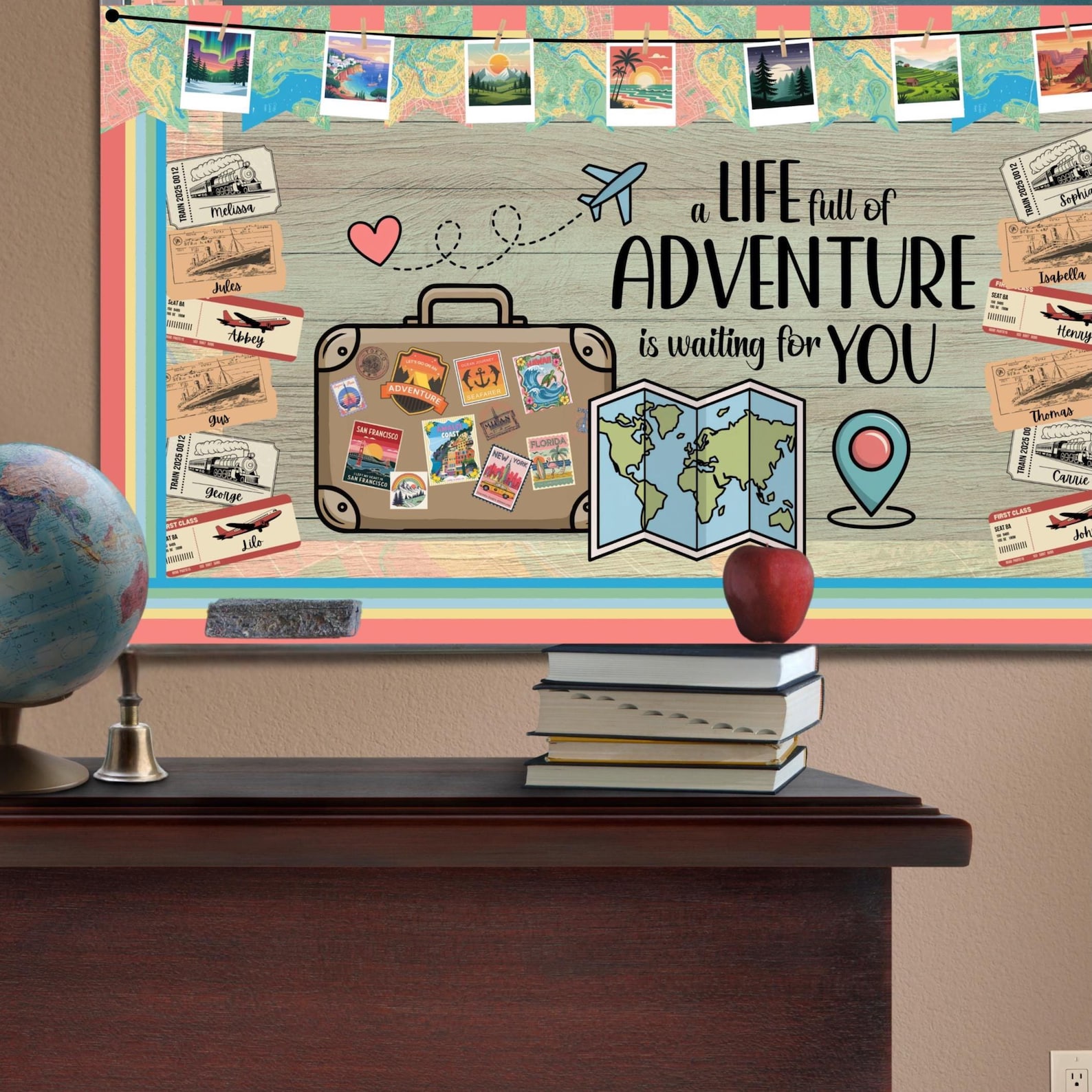 Adventure Bulletin Board Clipart Bundle Classroom Travel Theme Decor ...