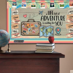 Adventure Bulletin Board Clipart Bundle Classroom Travel Theme Decor ...