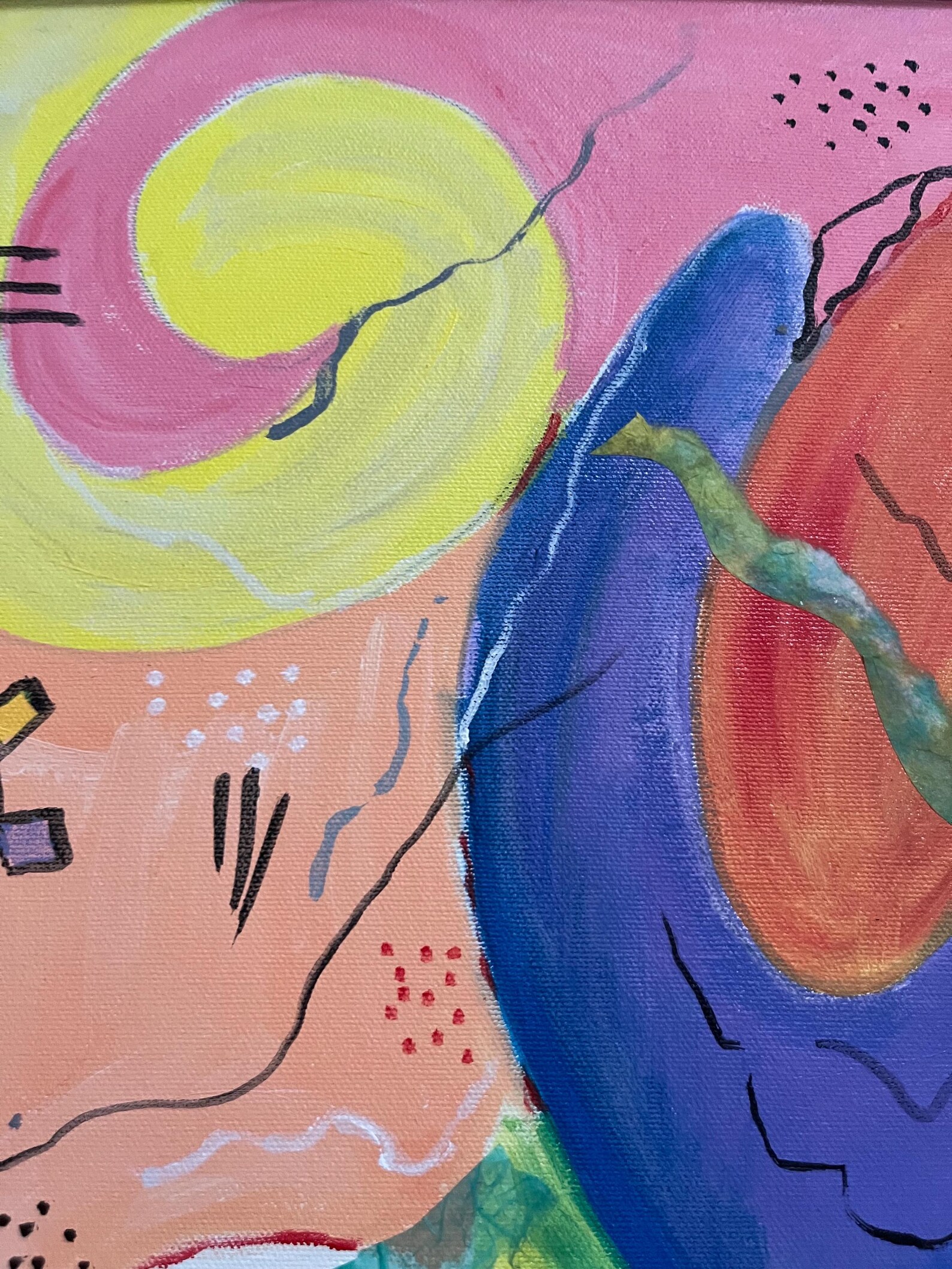 Kindinsky Style Rubber Ducky Painting, Colorful Abstract Art - Etsy