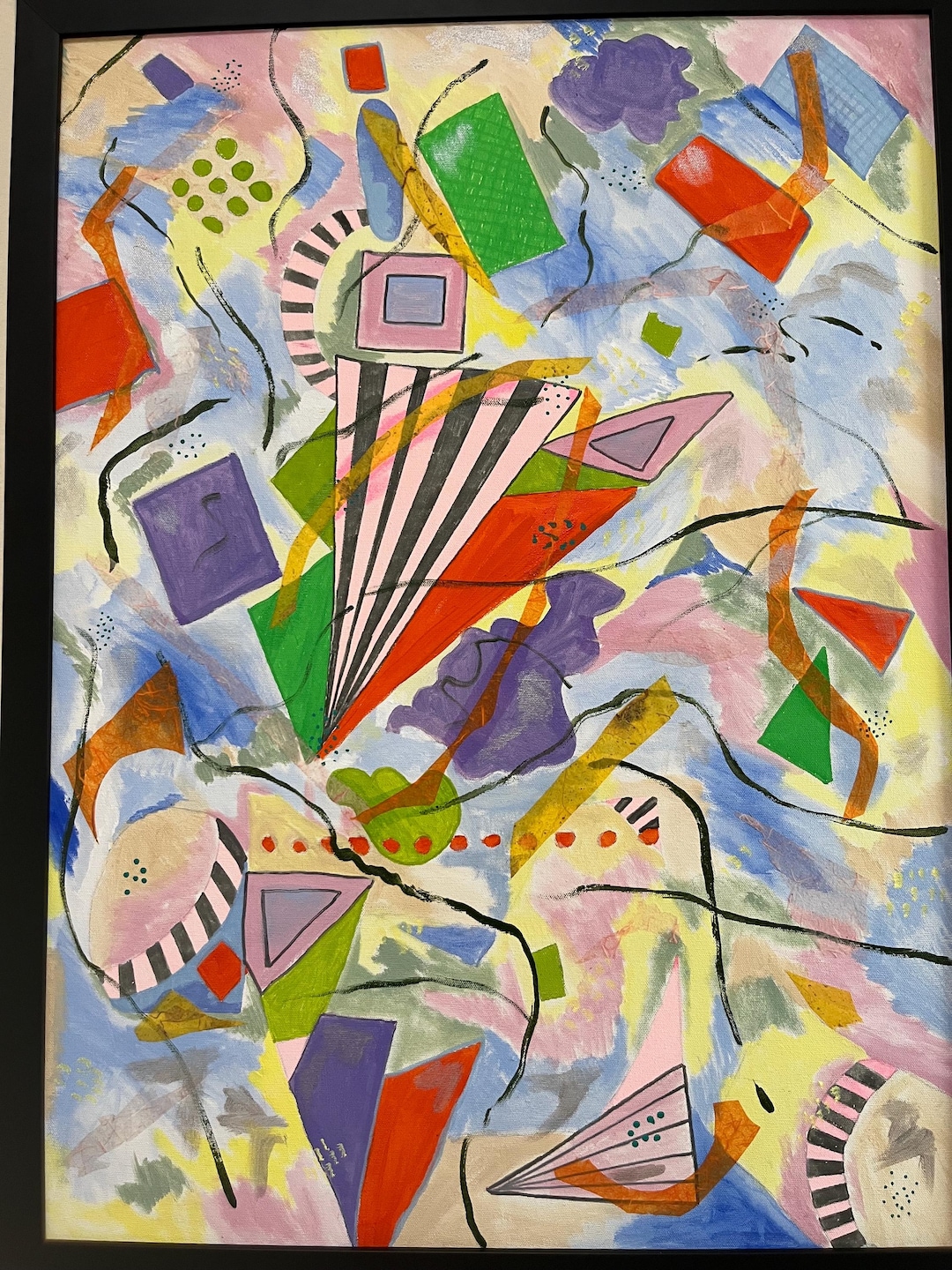 Kandinsky Style Abstract Art, Orange County Art Show Display - Etsy