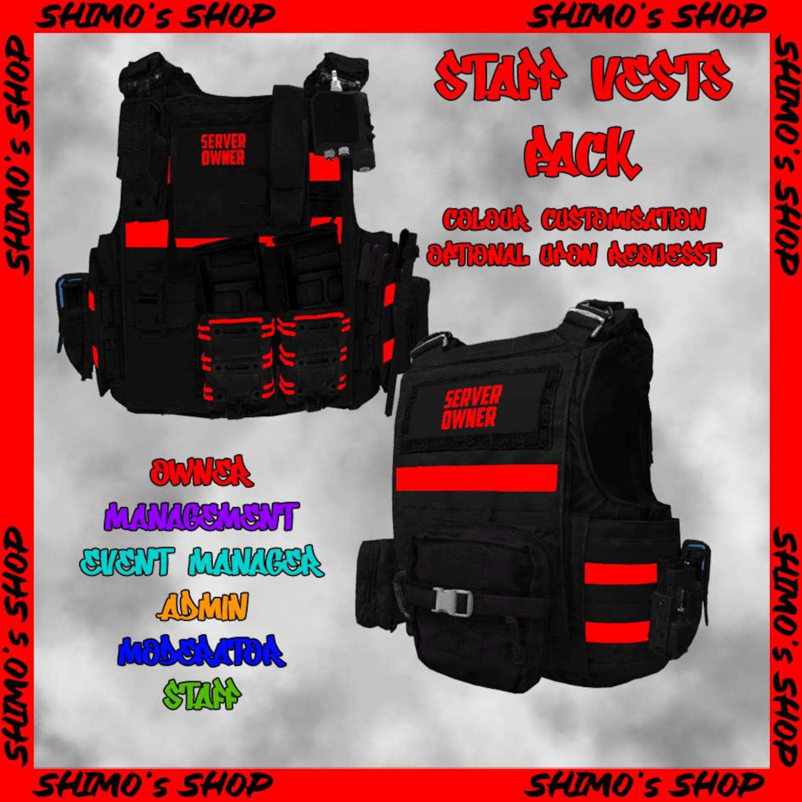 Fivem Clothing - Staff Vests Pack - Etsy