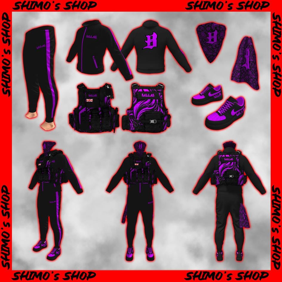 Fivem Clothing - Ballas Full Gang Outfit - Etsy