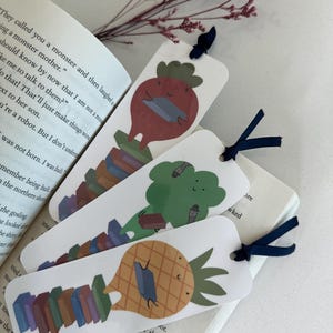 Fruit and Veggie Bookmarks - Etsy