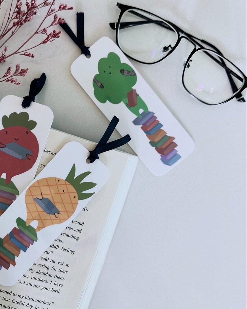 Fruit and Veggie Bookmarks - Etsy