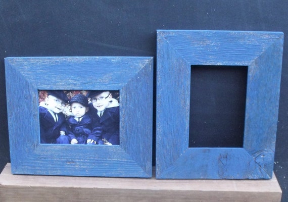 Set of 2-5 x 7 painted Barnwood picture frames