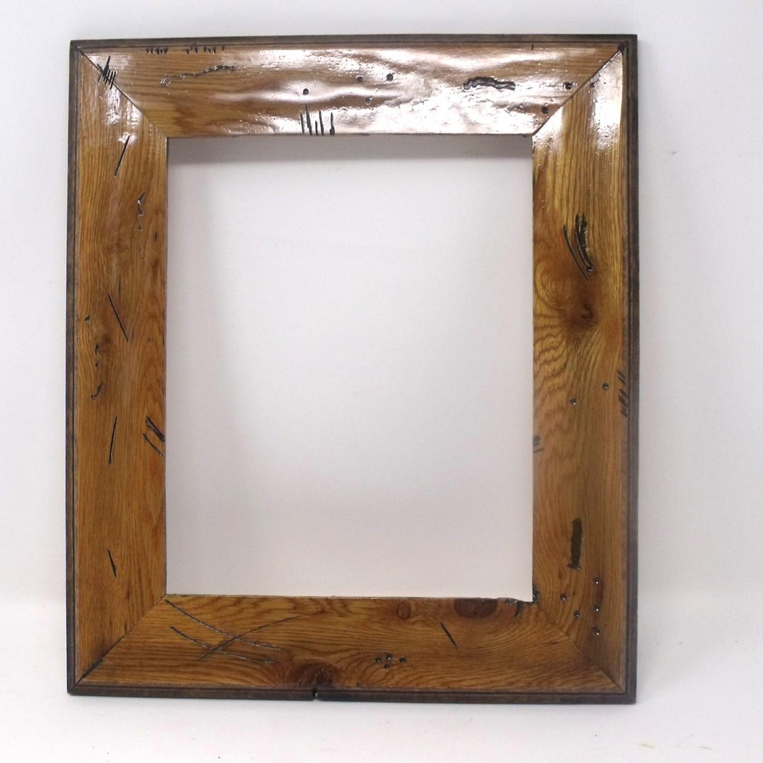Distressed 8 X 10 Solid Oak Picture Frame - Etsy
