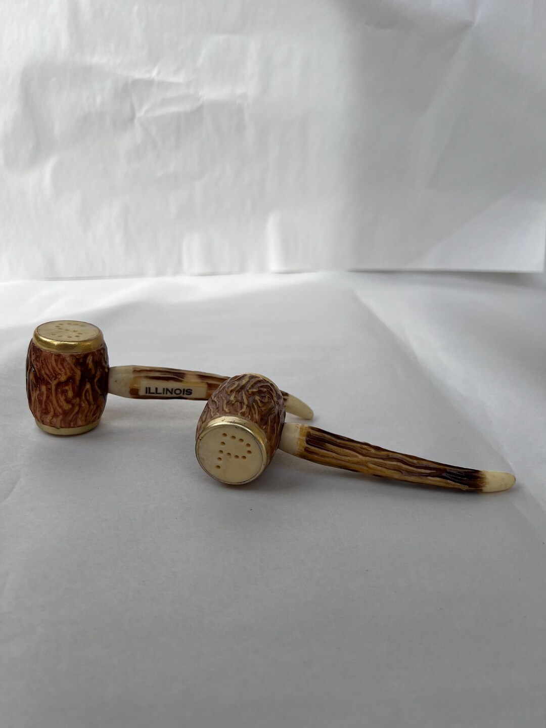 Vintage Illinois Stag Horn Salt and Pepper Shakers – Unique Antler ...