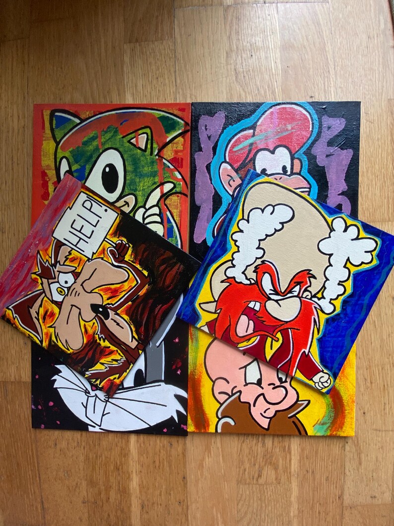 Sonic the Hedgehog Sega Original Canvas Painting Art - Etsy