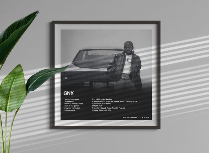 KENDRICK LAMAR GNX Album Cover Poster – Aesthetic Music Wall Art ...