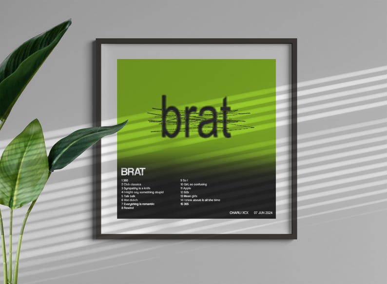 CHARLI XCX BRAT Album Cover Poster – Aesthetic Music Wall Art ...