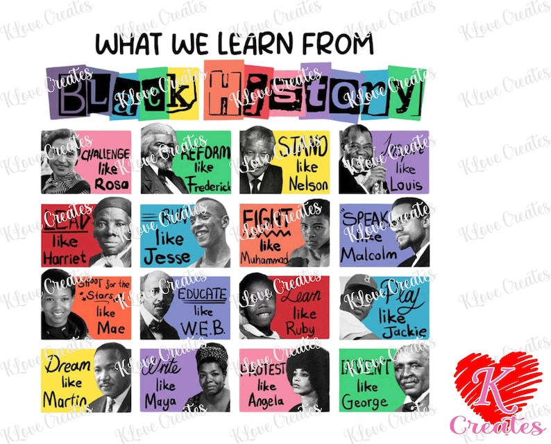 What We Learn | Black History PNG - Etsy