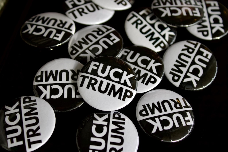 Anti-trump Button – Political Protest Pin – 1.25” Fuck Trump Pinback ...