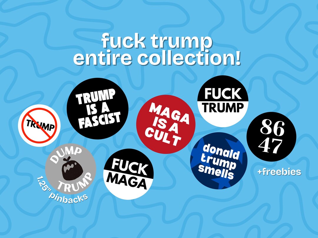 Anti-trump Button Set: Political Protest Pins, MAGA is a Cult Badge - Etsy