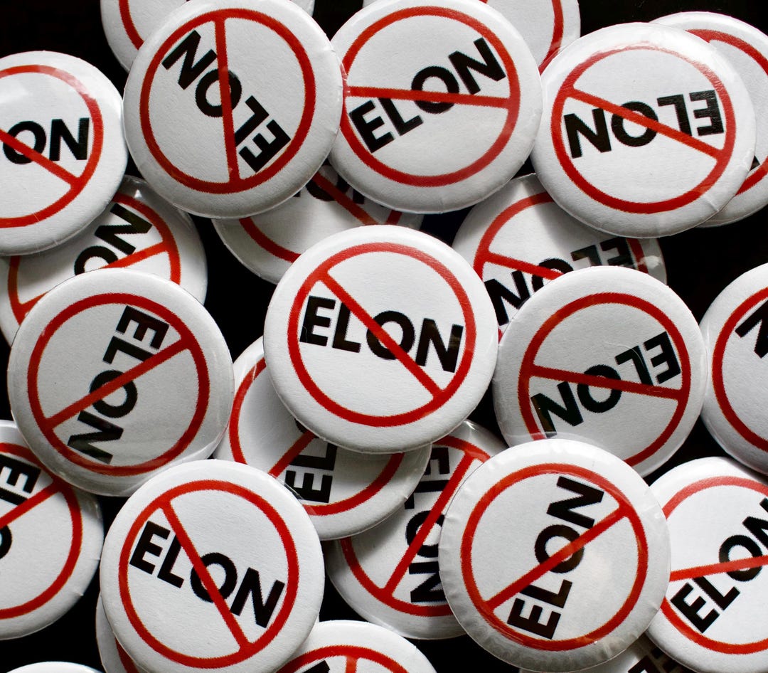 Anti-elon Pin Buttons | Fuck Elon Pin Buttons - Etsy