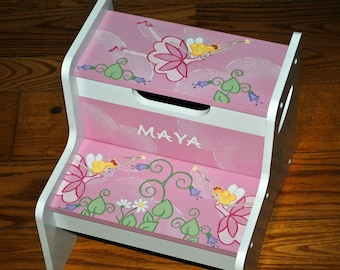 Step Stool Hand Painted - Etsy