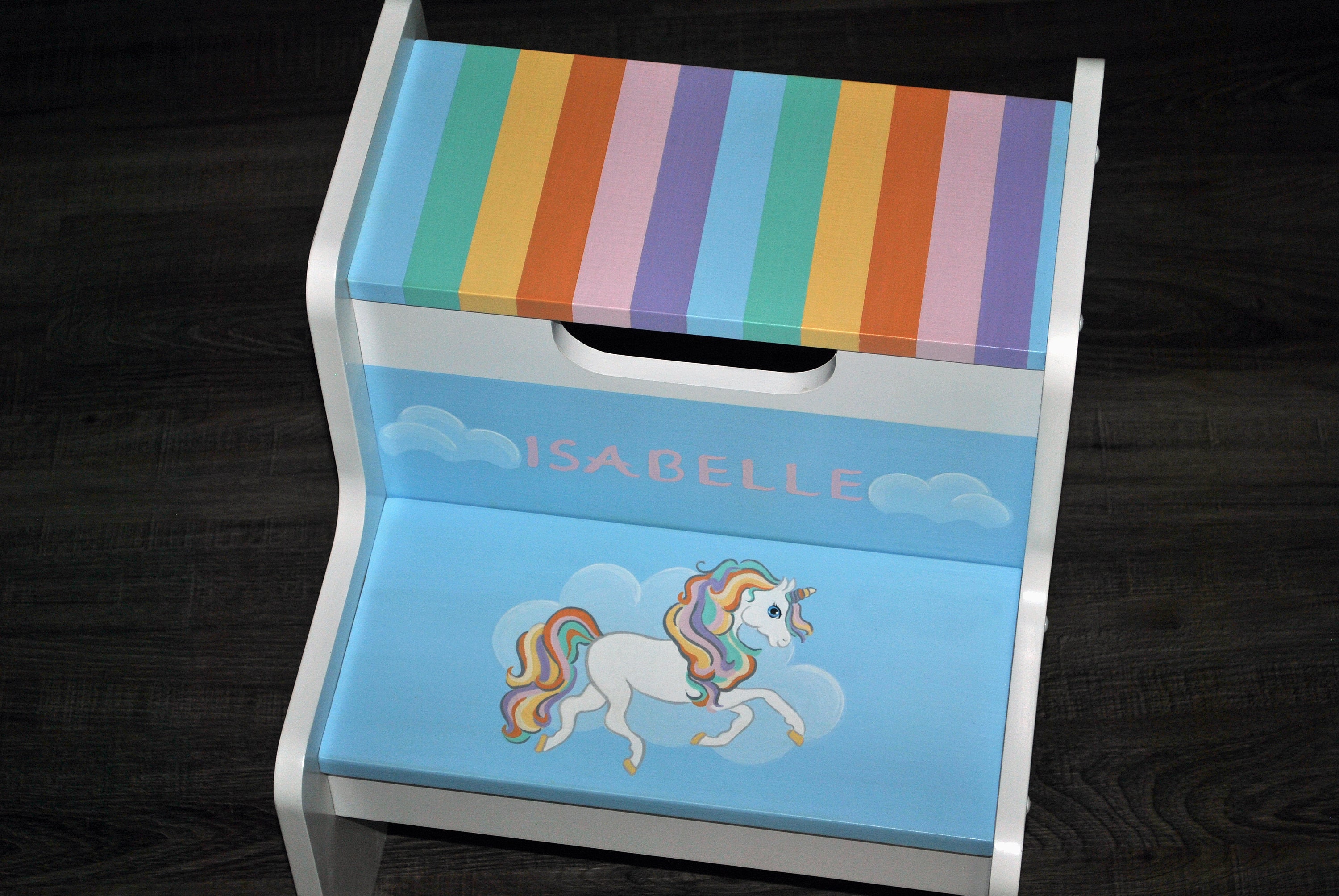 Kids 2 Step Stool Children's Step Stool Hand Painted | Etsy