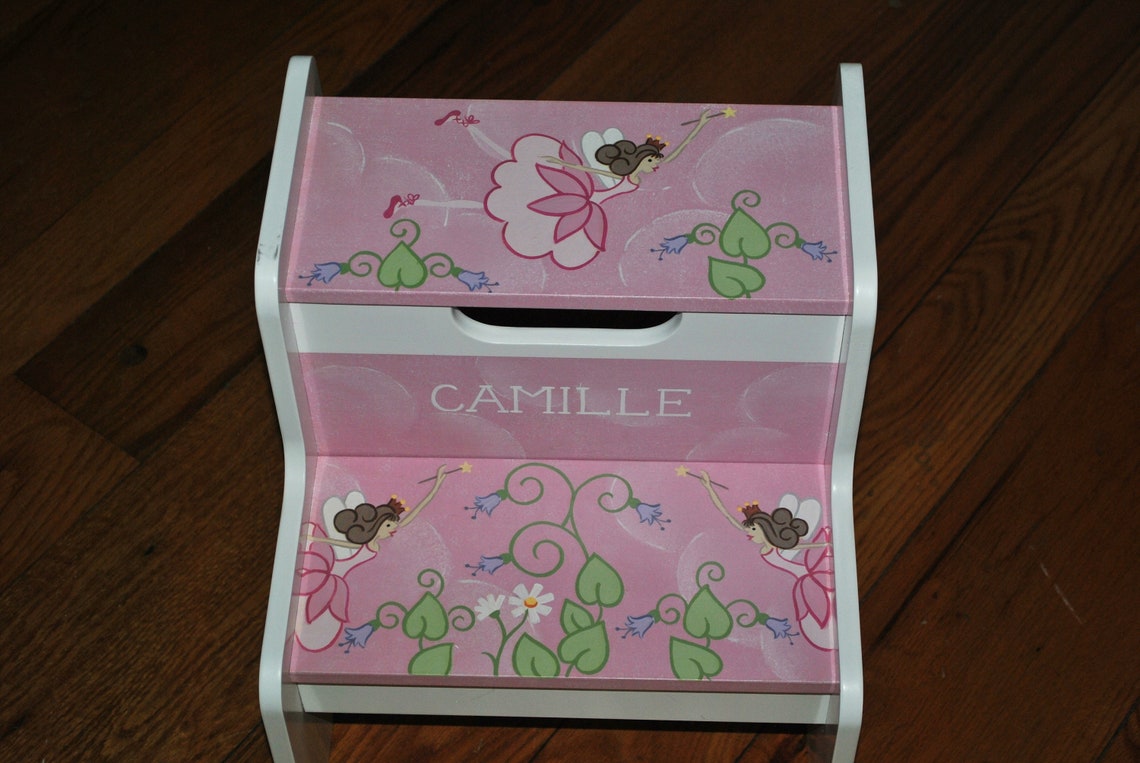 Kids 2 Step Stool,fairy Princess,childrens Step Stool,hand Painted ...