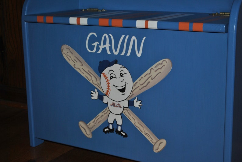 Mets - New York Mets - Toy Chest Bench - Toy Box - Kids Toy Chest ...
