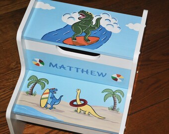 Childrens Hand Painted Dinosaur Chairs - Etsy