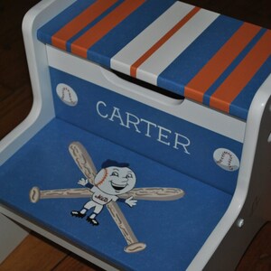 Kids 2 Step Stool, Mr Mets, New York Mets, Baseball, Childrens 2 Step ...