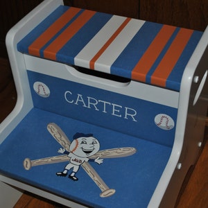 Kids 2 Step Stool, Mr Mets, New York Mets, Baseball, Childrens 2 Step ...