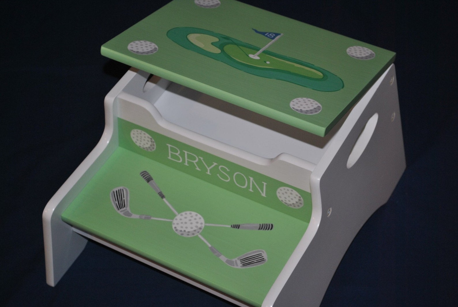 Kids 2 Step Stool Golf TEE TIME - Etsy