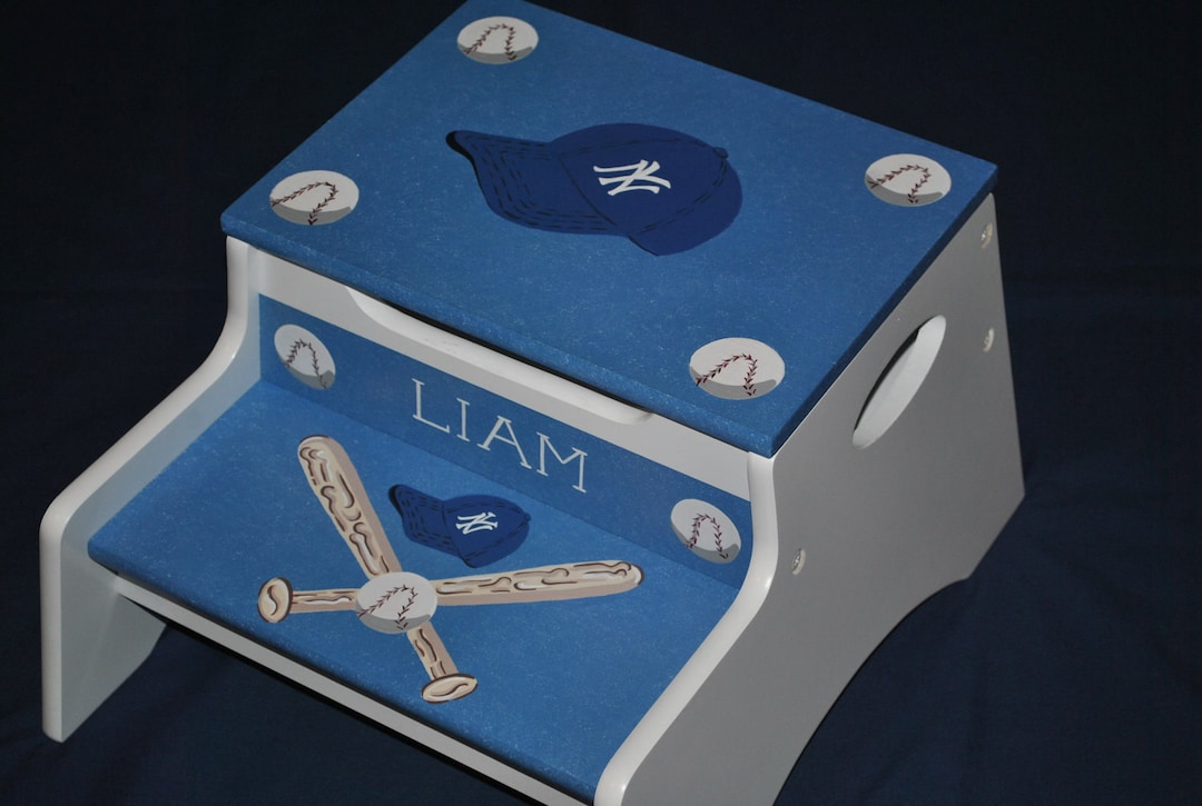 Kids 2 Step Stool - NY Yankees - Baseball - Baseball Teams - Sports - Etsy