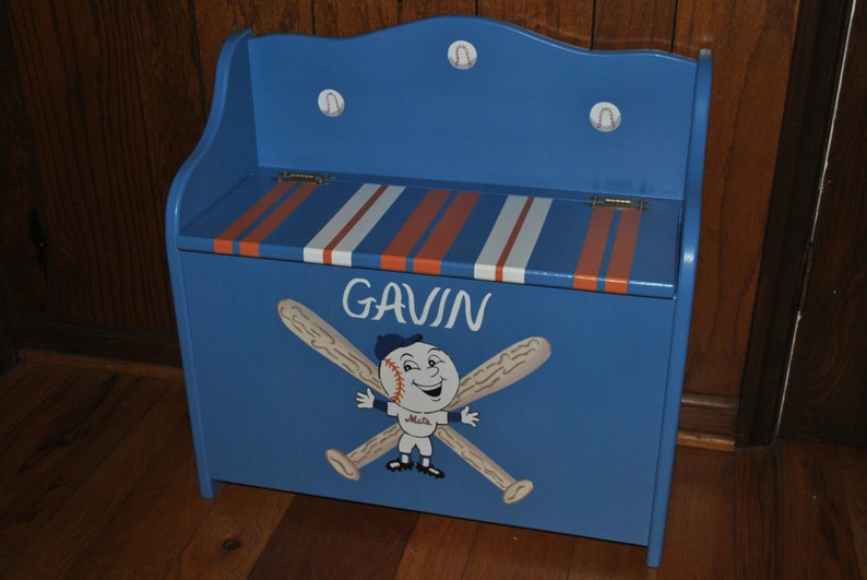 Mets - New York Mets - Toy Chest Bench - Toy Box - Kids Toy Chest ...