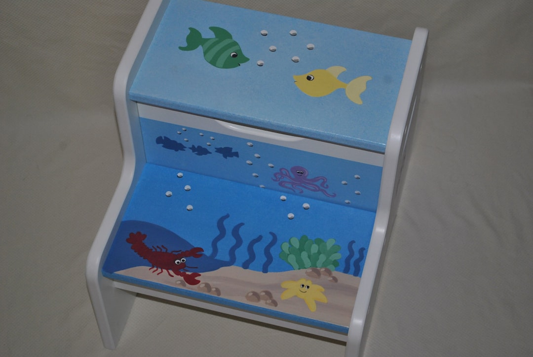 Kids 2 Step Stool Sea Creatures - Etsy