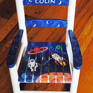 Kids Rocking Chair,space Odyssey,child Rocking Chair,space Ship,planets ...