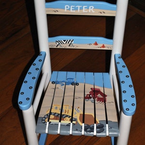 Handpainted Rocking Chair,kids Rocking Chair,childs Rocking Chair ...