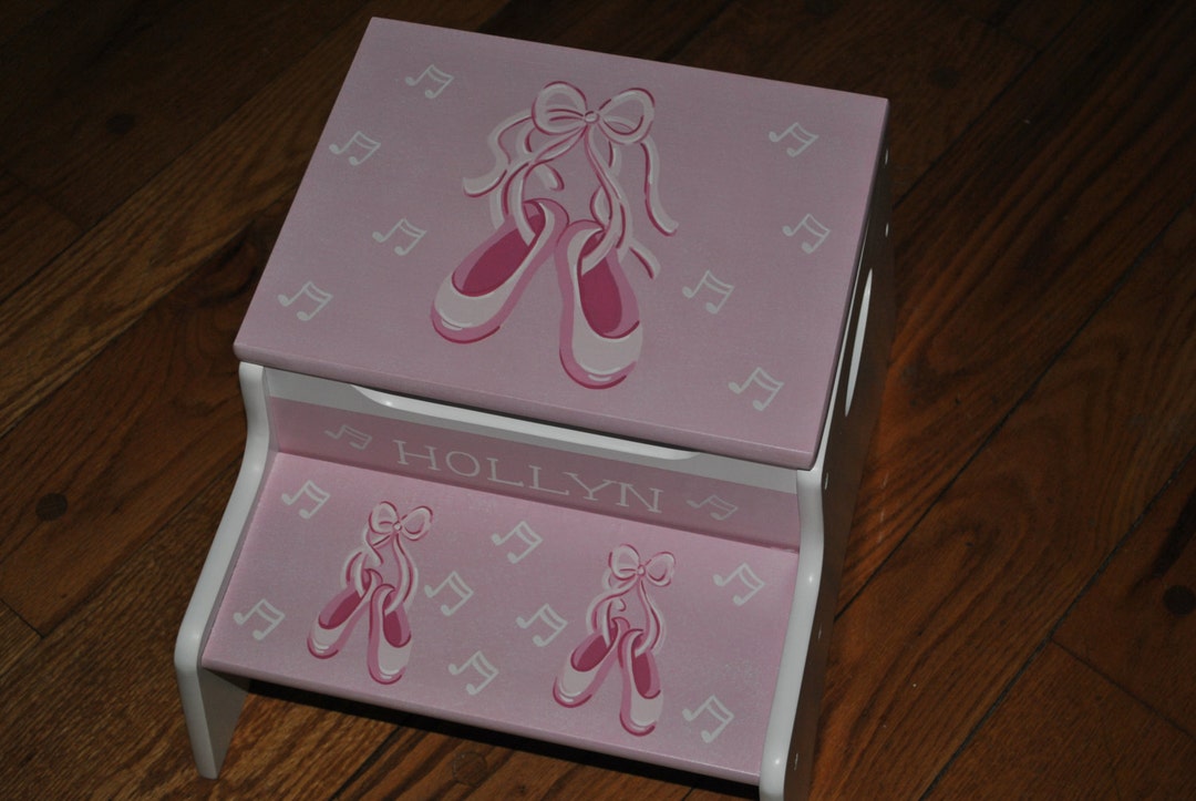 Kids 2 Step Stool - Pink - Ballet Slippers - Etsy