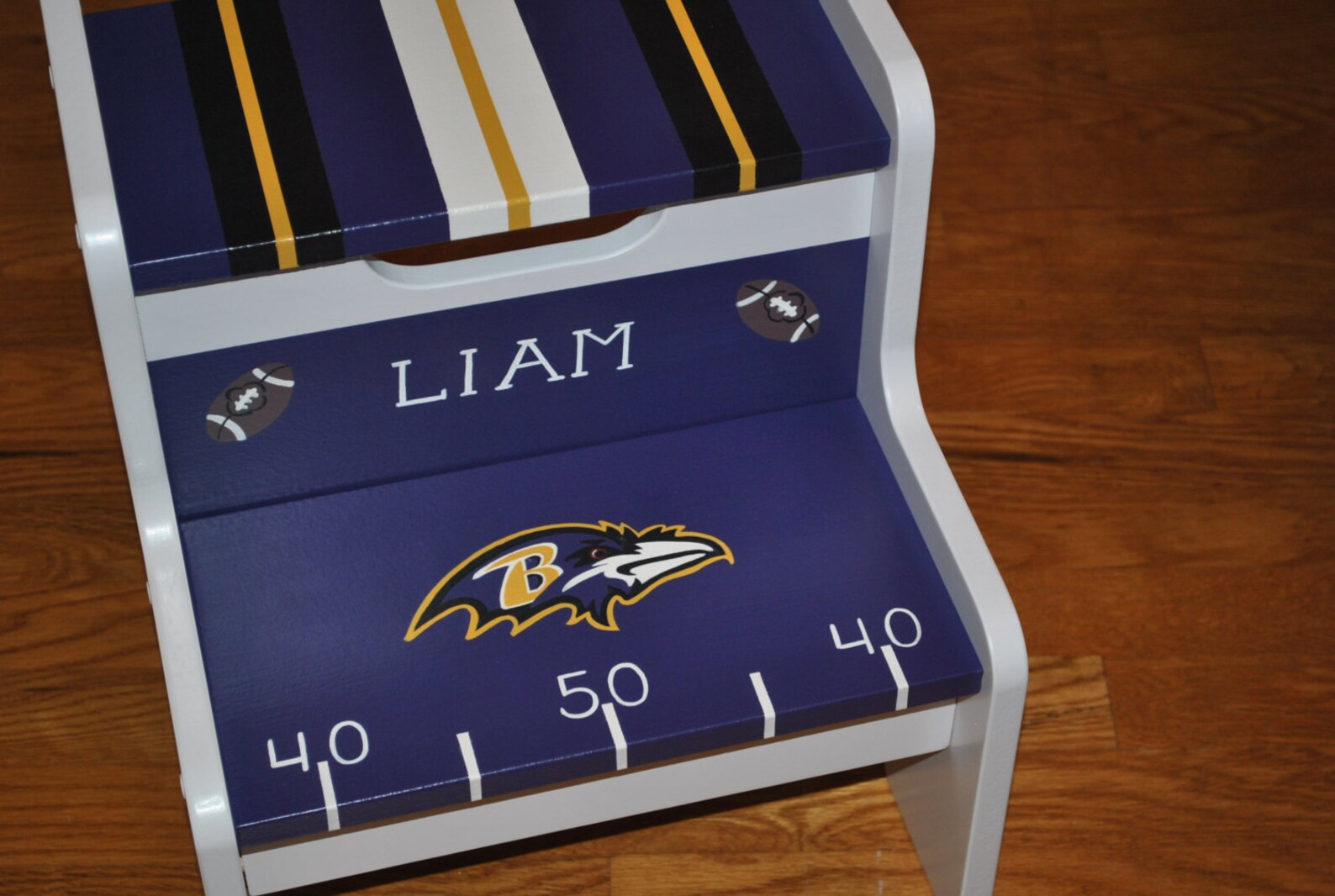 Kids 2 Step Stool - Football - Sports - Baltimore Ravens - 2 Step Stool ...