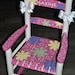 Handpainted Rocking Chair,rocking Chair,floral Dot and Swirl,kids ...
